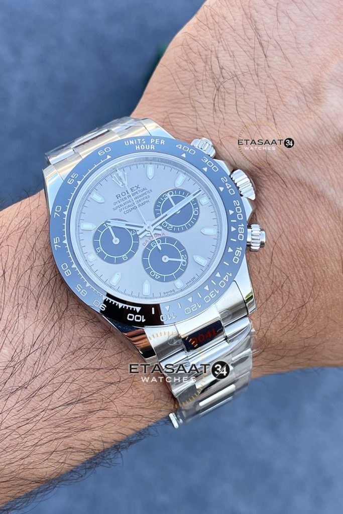 Rolex Cosmograph Daytona 7750 Gri Kasa Seramik Bezel Eta